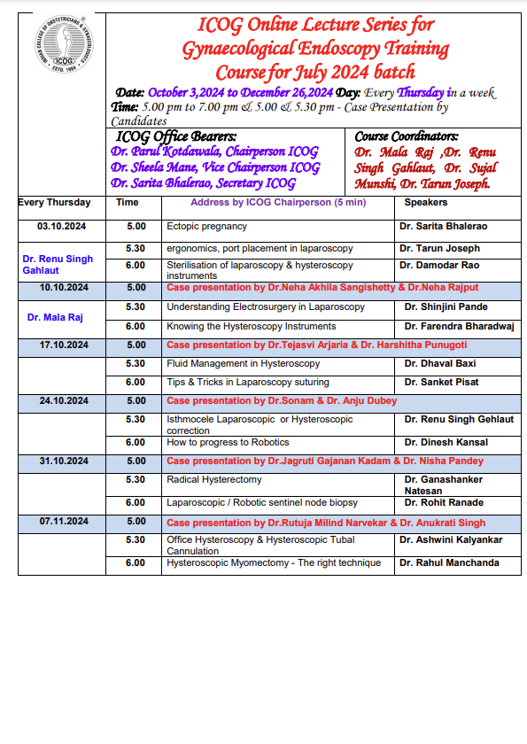 ICOGONLINE – Academic Wing of FOGSI – Academic Wing of FOGSI